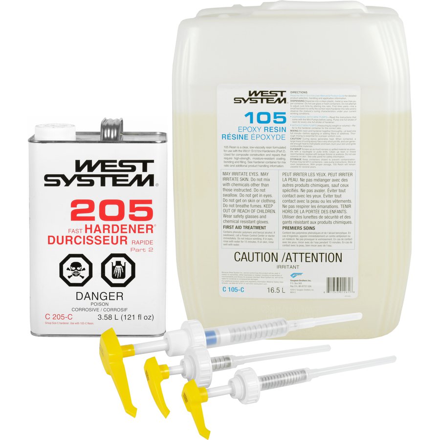 105 Epoxy Resin & 205 Fast Hardener Kit - West System - Ardec ...