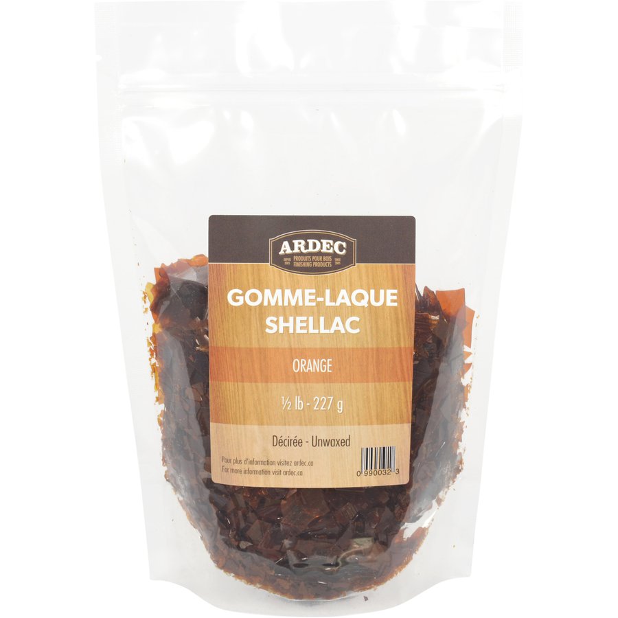 Gomme-laque orange décirée en flocons - Ardec - Ardec - Produits pour bois
